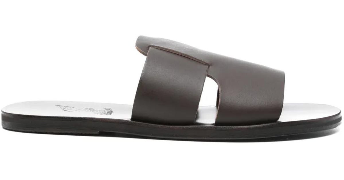 Ancient Greek Sandals Miltiadis Slides in White for Men | Lyst