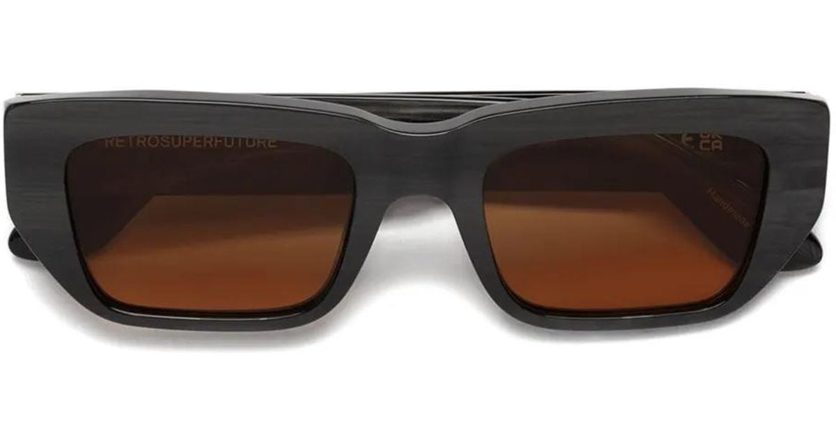 Retrosuperfuture Rectangle-Frame Sunglasses in Brown | Lyst UK