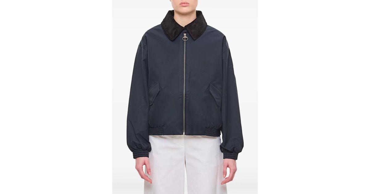 Barbour X Alexa Chung Waterproof Bomber Jacket in Blue | Lyst