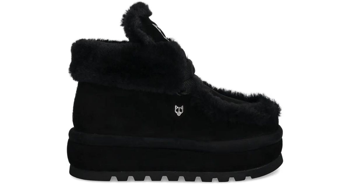 Naked Wolfe 60Mm Bambi Shearling Boots in Black | Lyst UK