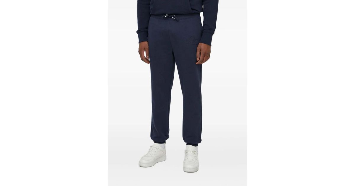 GANT Logo Track Pants in Blue for Men | Lyst