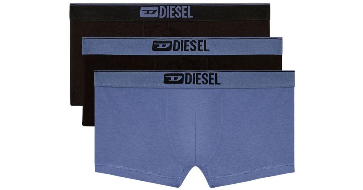 DIESEL Umbx-Damien Boxer Briefs (Pack Of Three) in Blue for Men | Lyst