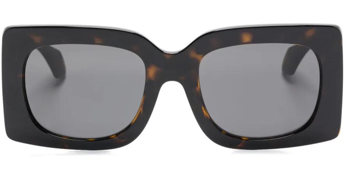 Versace Square-Frame Sunglasses in Grey | Lyst UK