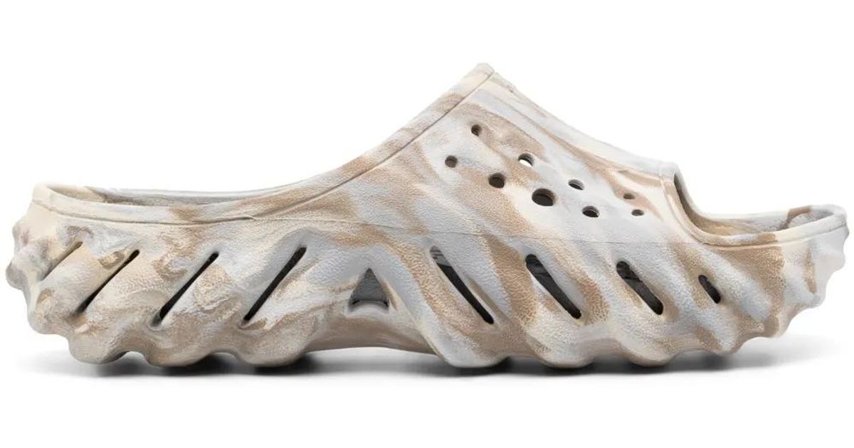 Crocs™ Marble-Effect Perforated-Design in White for Men | Lyst