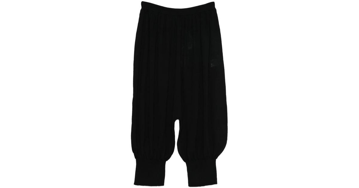 Paloma Wool Gathered Merino-Wool Pants in Black | Lyst UK