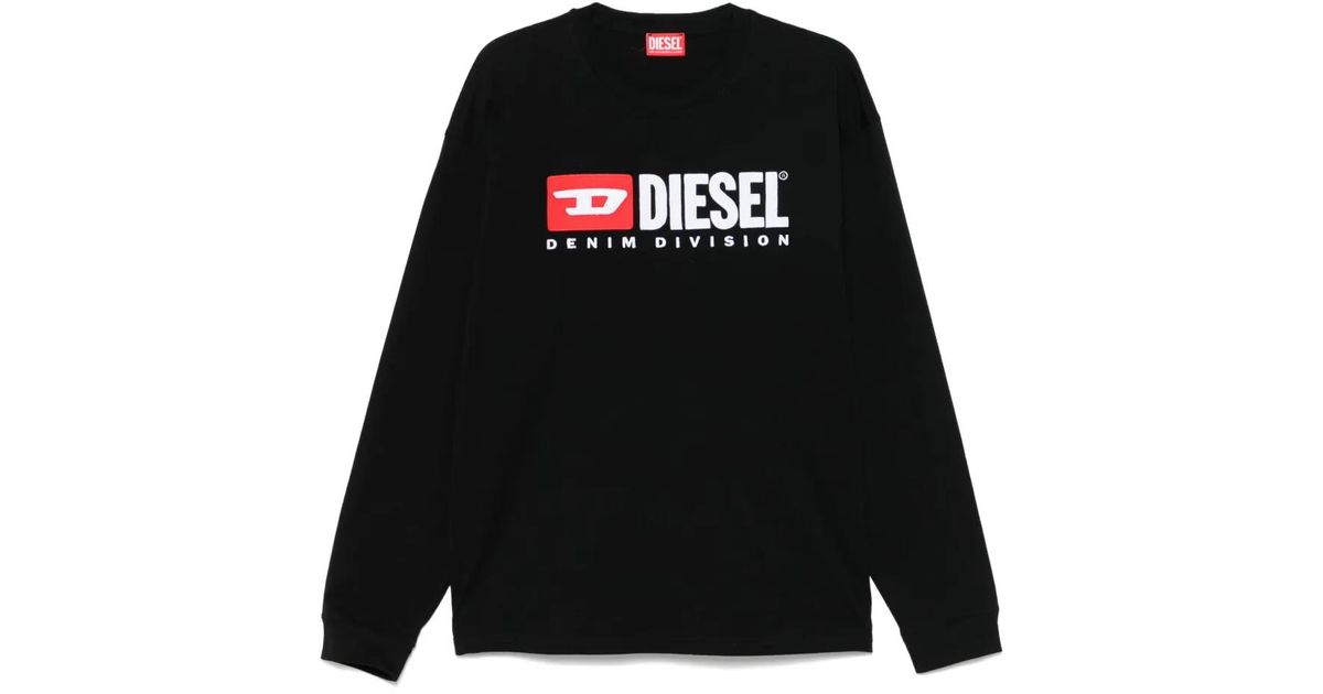 DIESEL T-Boxt-Ls-Div in Black for Men | Lyst UK