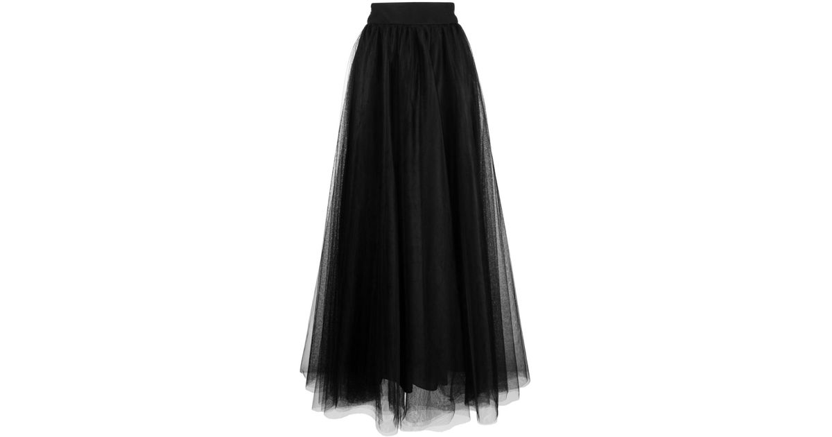 Zimmermann Tulle Maxi Skirt In Black Lyst