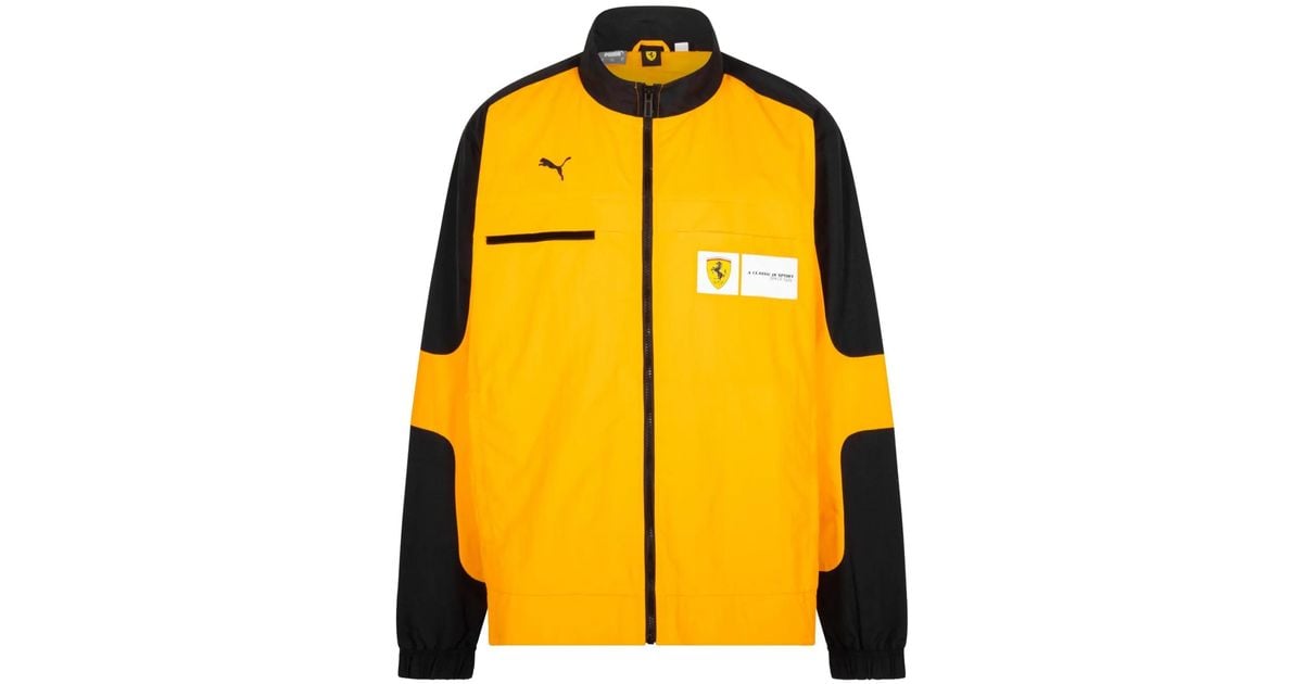 PUMA X Scuderia Ferrari Race Statement Jacket in Yellow for Men | Lyst