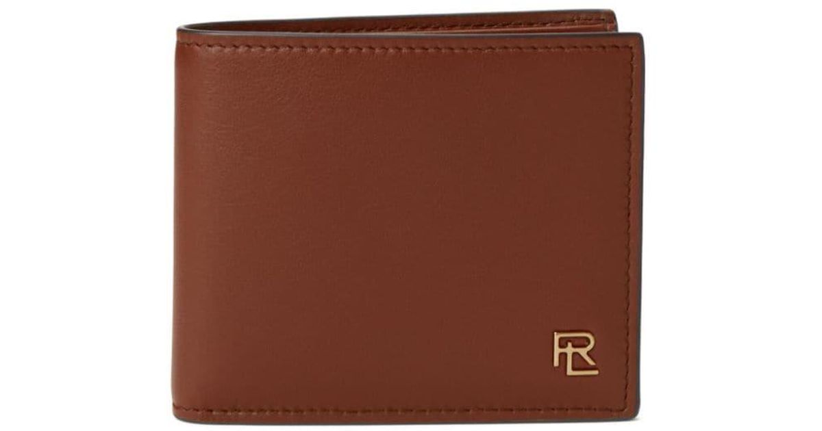 Ralph Lauren Bi-Fold Leather Wallet in Brown for Men | Lyst