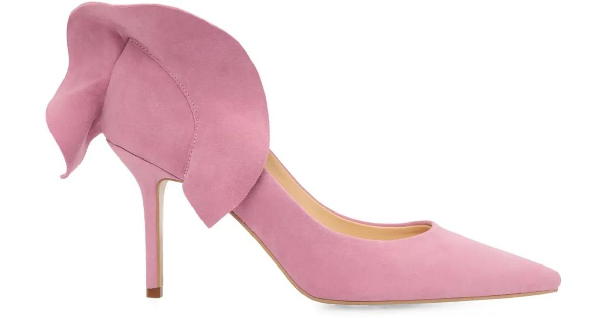 SMILING SHOES 80Mm Alexa Ruffled Pumps in Pink | Lyst UK