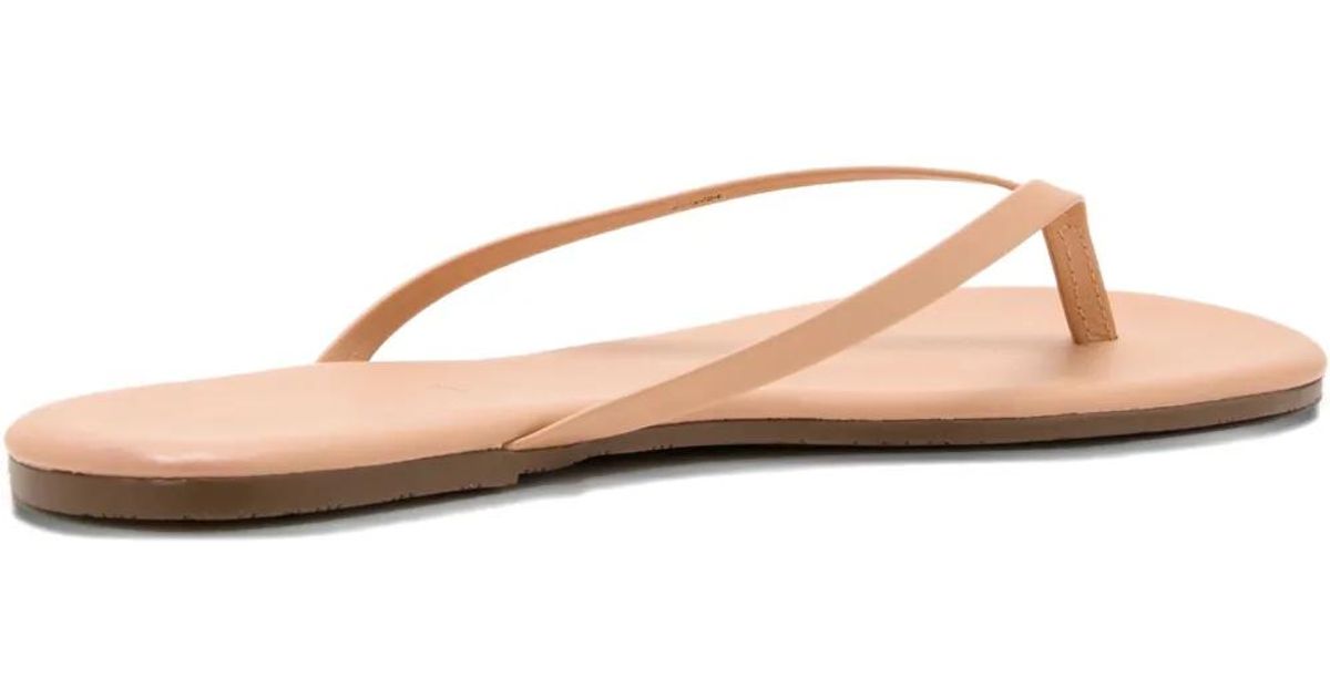 TKEES Lily Leather Thong Sandals in Natural | Lyst