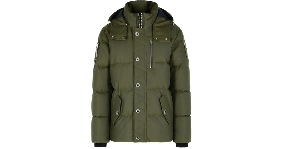Moose Knuckles Removable-Hood Quilted Coat in Green for Men | Lyst UK