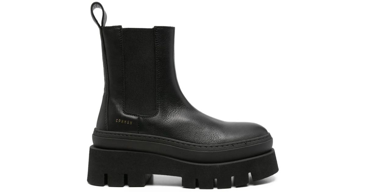 COPENHAGEN Pull-Tab Chelsea Boots in Black | Lyst