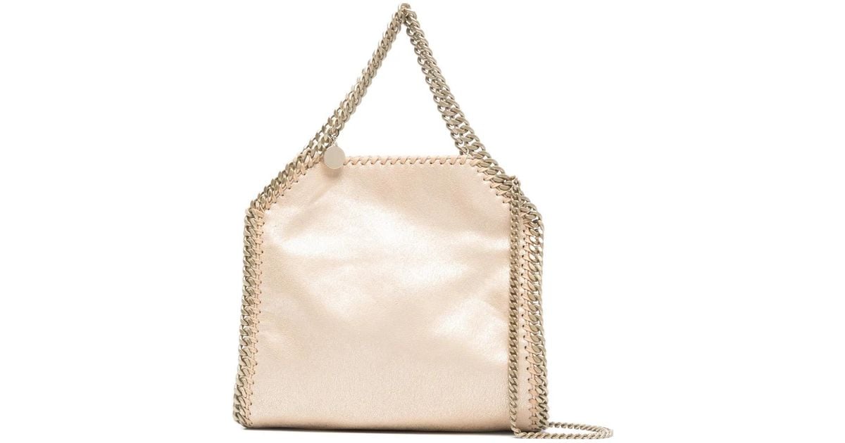 Stella McCartney Mini Falabella Chain-Strap Shoulder Bag in Natural ...