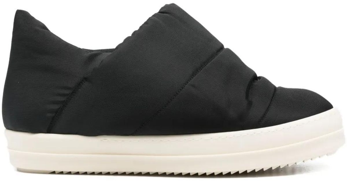 Rick Owens Puffer Slip-On Sneakers in Black for Men | Lyst UK