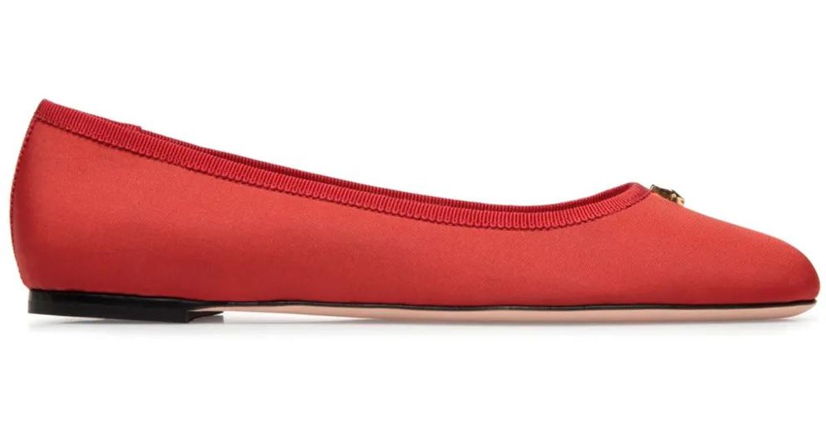 Bally Emblem Logo-Plaque Ballerina Flats in Red | Lyst UK