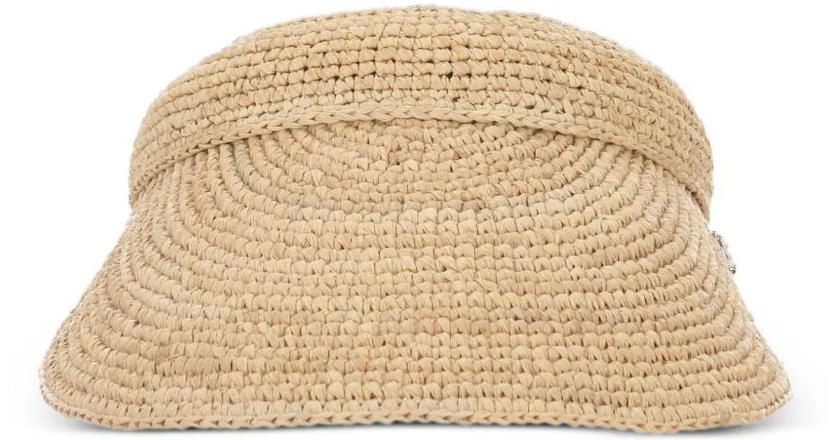 Helen Kaminski Woven Visor in Natural | Lyst UK