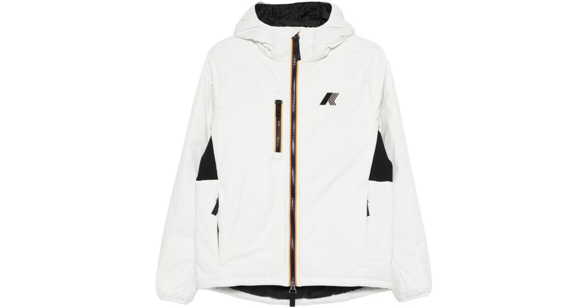 K-Way Hooded Jacket in White for Men | Lyst UK