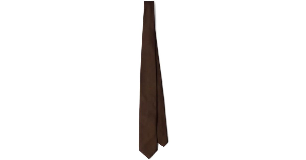 Prada Logo-Embellished Satin Tie in White for Men | Lyst