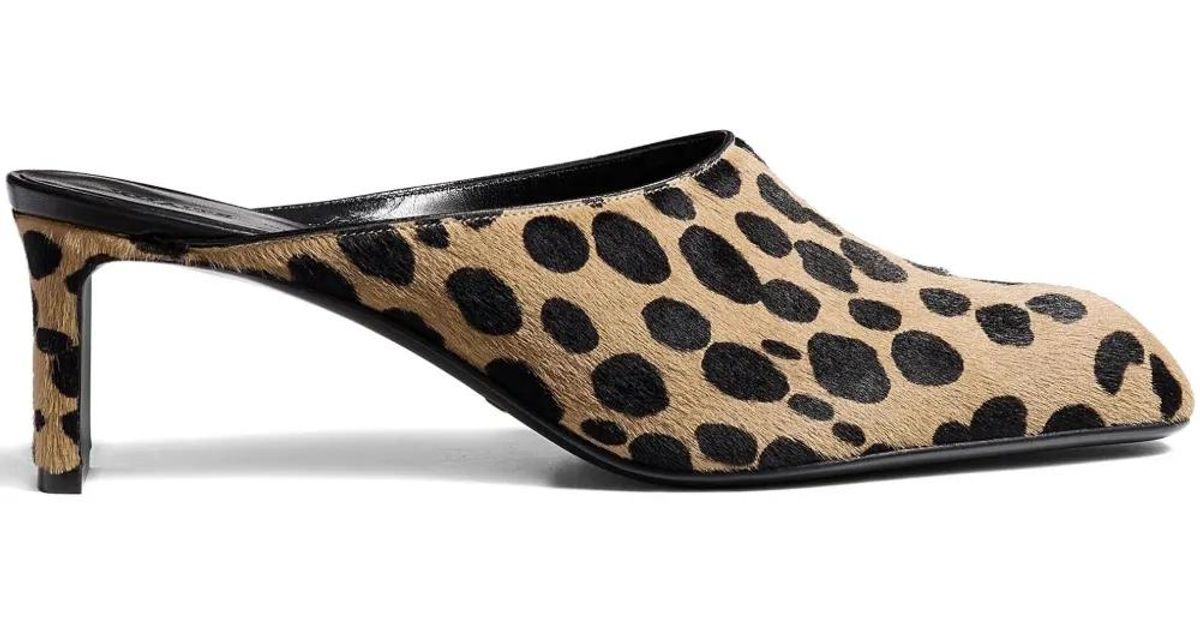 KHAITE 100Mm Colt Spotted Heeled Mules in Natural | Lyst