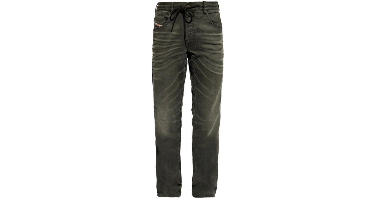 DIESEL 2032 D-Krooley Tapered Jeans in Gray for Men | Lyst
