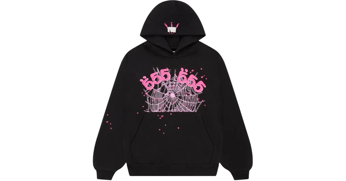 Sp5der 555 Web Hoodie in Black for Men | Lyst