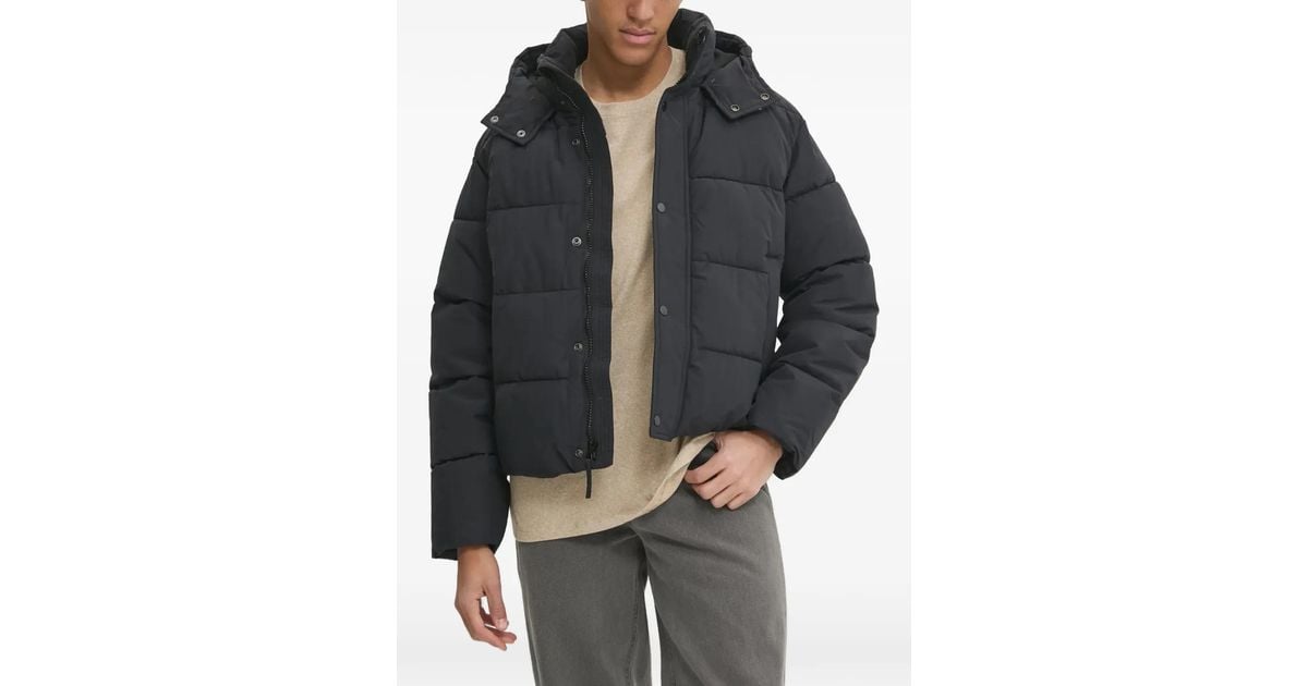 Abercrombie & Fitch Buttoned Hooded Jacket in Black for Men | Lyst UK