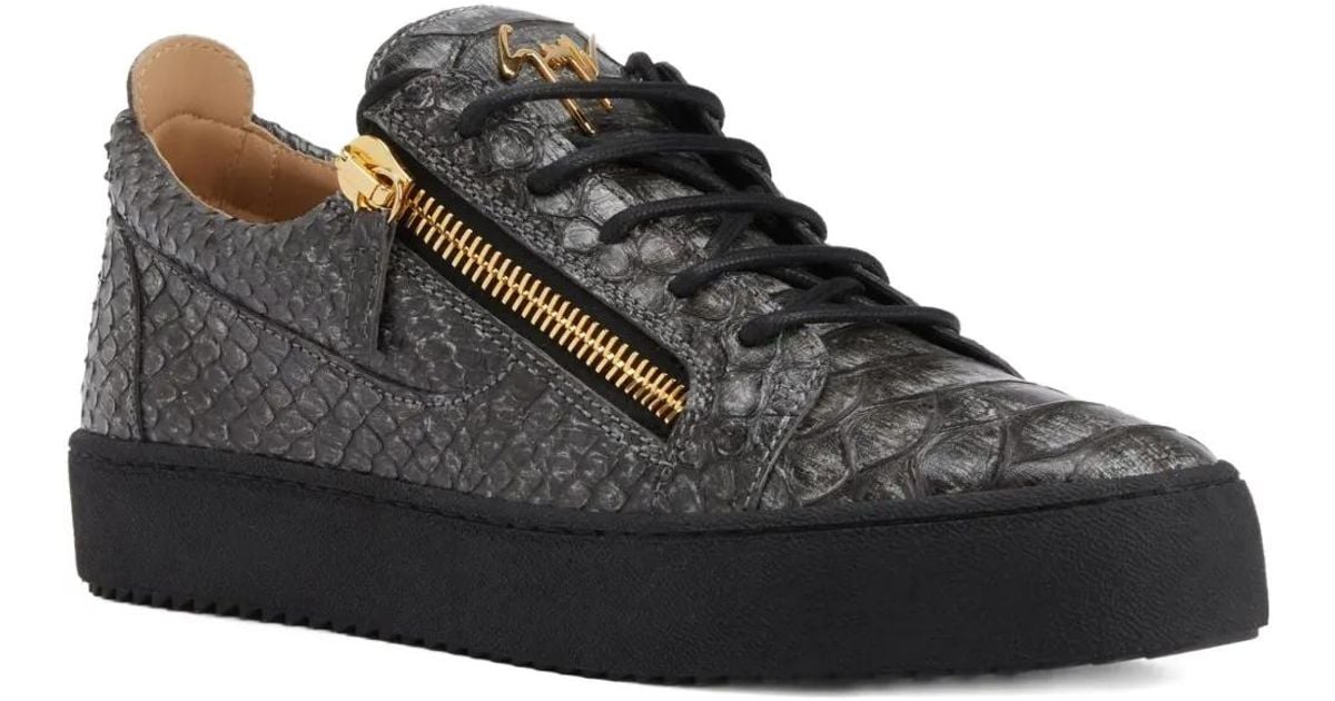 Giuseppe Zanotti Frankie Zip Low-Top Sneakers in Black for Men | Lyst