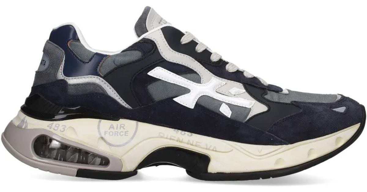 Premiata Sharky Sneakers in Blue for Men | Lyst