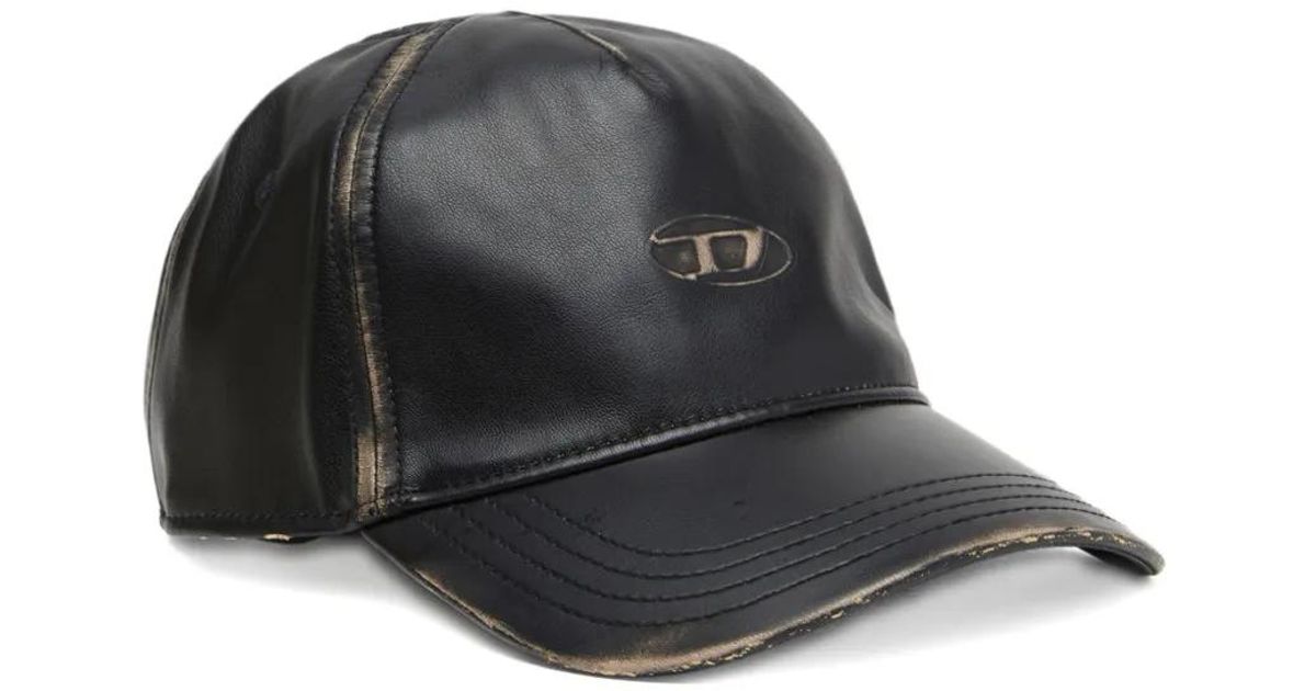 DIESEL Logo-Embossed Baseball Cap in Black for Men | Lyst