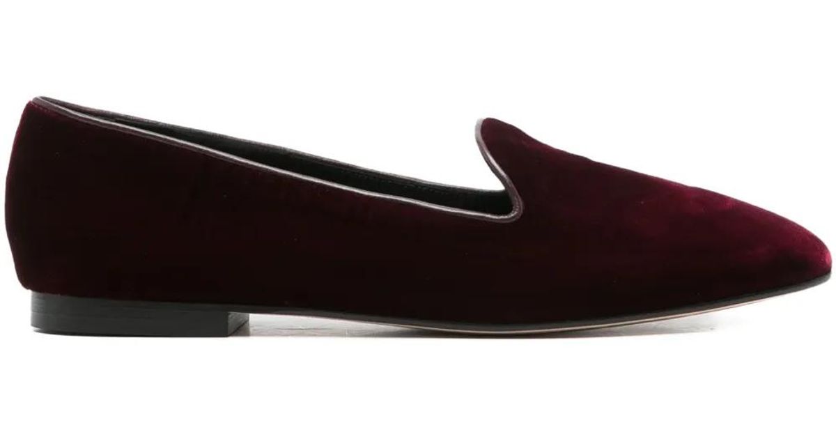 Arteana Velvet-Finish Ballet Flats in Brown | Lyst