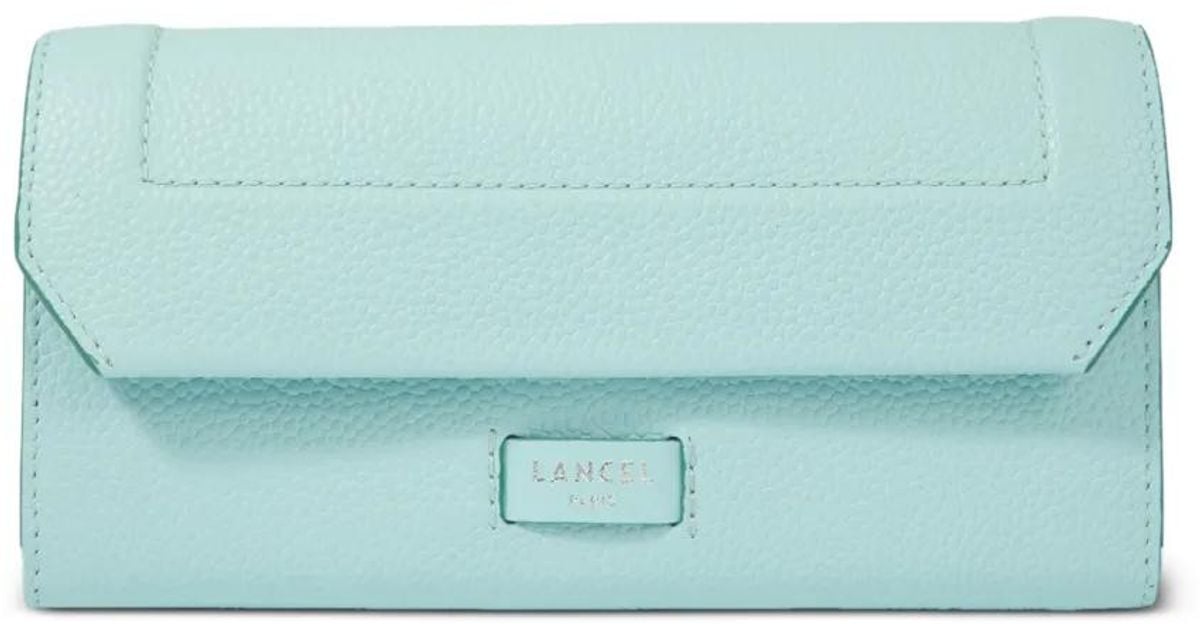 Lancel Compact Wallet in Blue | Lyst UK