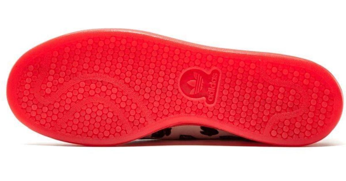 adidas X Pharrell X Billionaire Boys Club Stan Smith Sneakers in Red | Lyst
