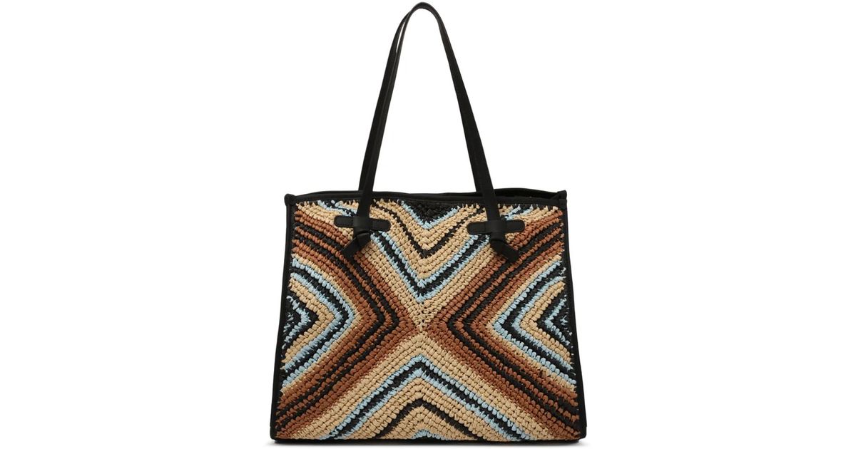 MARCELLA CLUB Chevron Tote Bag in Black | Lyst UK