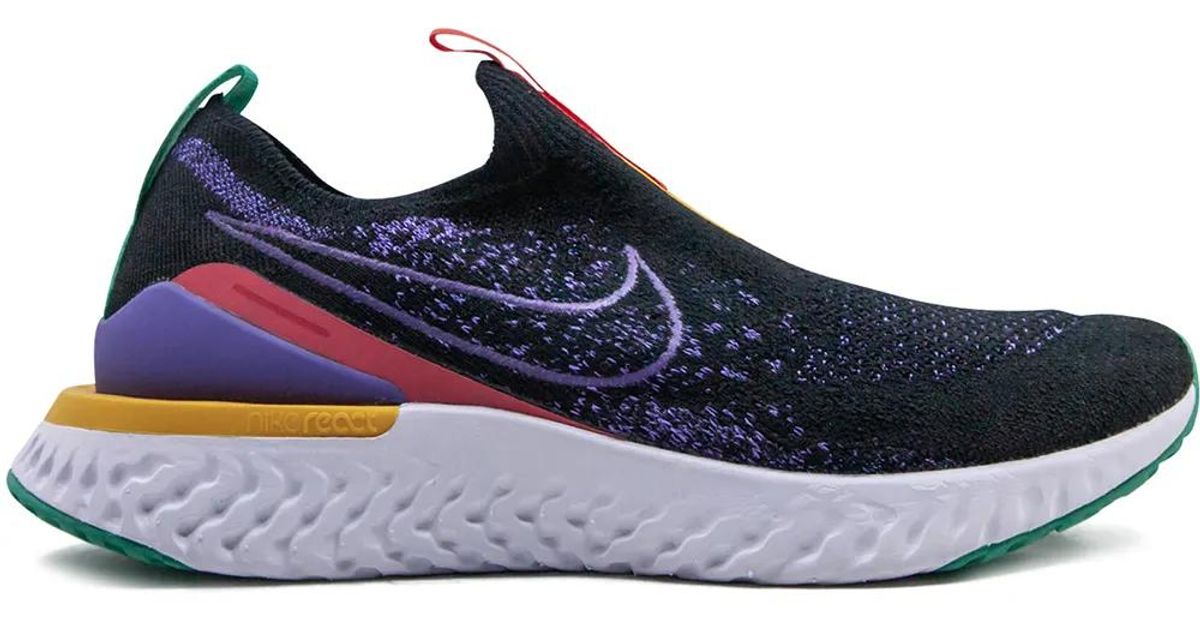 Nike Epic Phantom React Flyknit in Black | Lyst UK