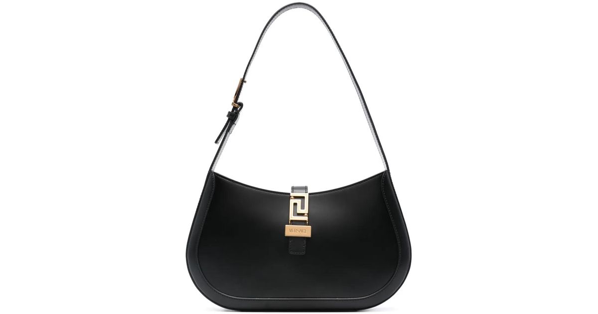 Versace Goddess Greek Hobo Bag in Black | Lyst UK