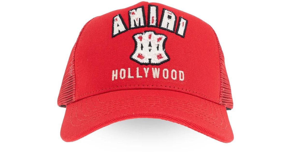 Amiri Logo-Appliqué Cap in Red for Men | Lyst UK