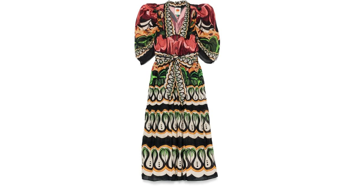 FARM Rio Coconut Tree Maxi Dress in Red | Lyst