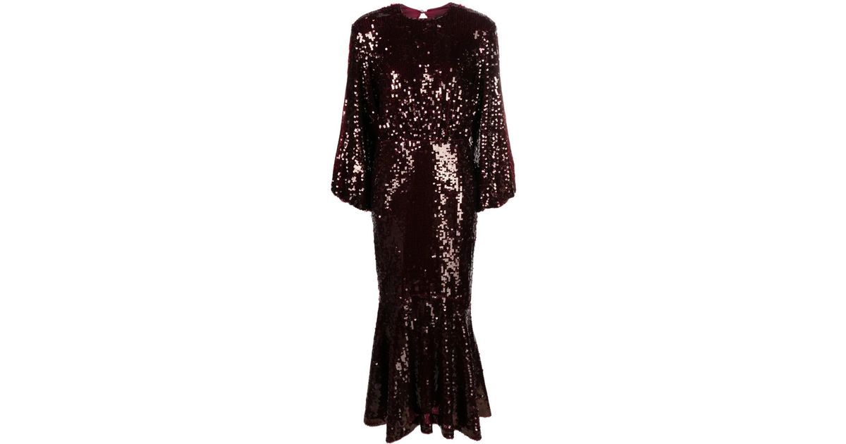 ROTATE BIRGER CHRISTENSEN Sequin Embellished Maxi Dress in Black | Lyst