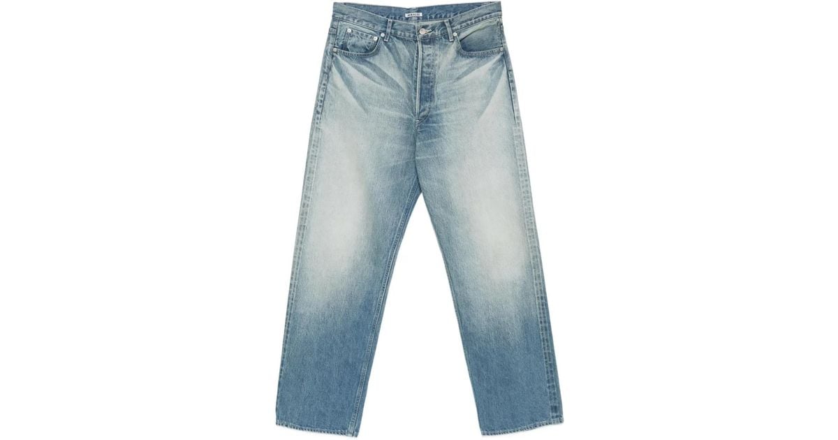 AURALEE Selvedge Faded-Wash Jeans in Blue for Men | Lyst UK