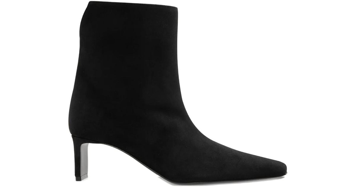 KHAITE 55Mm Ona Square-Toe Ankle Boots in Black | Lyst UK