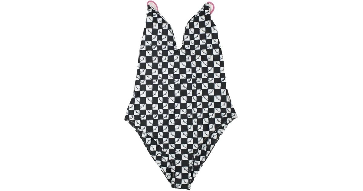 Chrome Hearts Matty Boy Checkered Swimsuit in White | Lyst