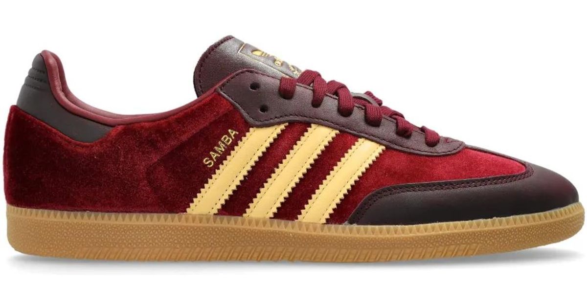 adidas Samba Og Velvet Sneakers in Brown | Lyst UK