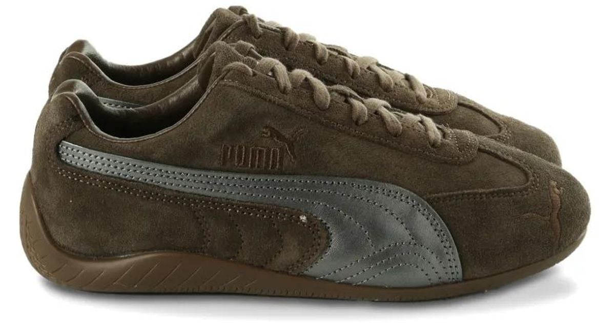 PUMA Speedcat Lux Leather Sneakers in Green | Lyst UK