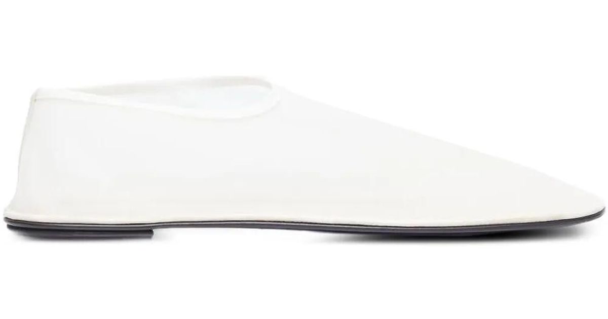 The Row Sock-Style Mesh Ballet Flats in White | Lyst UK