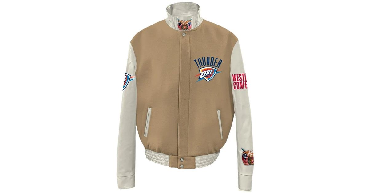 Jeff Hamilton Oklahoma City Thunder Jacket in Natural for Men | Lyst UK
