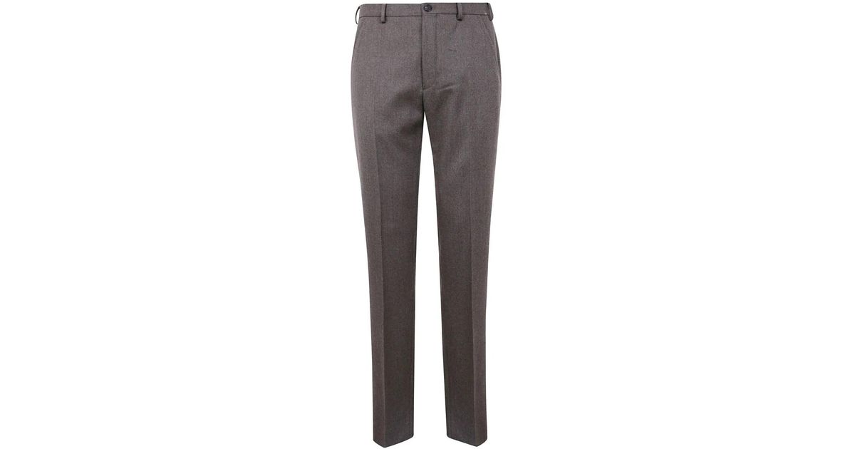 Incotex Wool Trousers in Grey for Men | Lyst UK