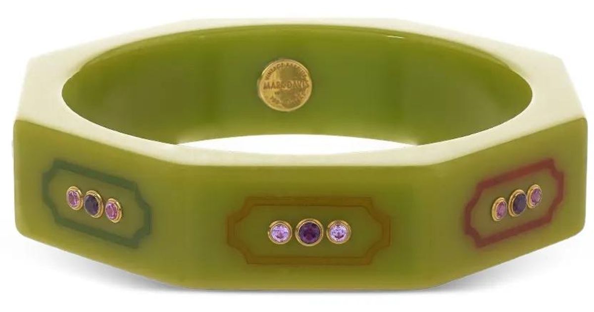 Mark Davis 18K Sapphire Garnet Bangle in Green | Lyst UK