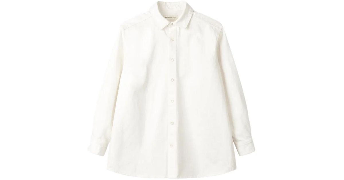 MAN ON THE BOON. Denim Overshirt in White for Men | Lyst UK