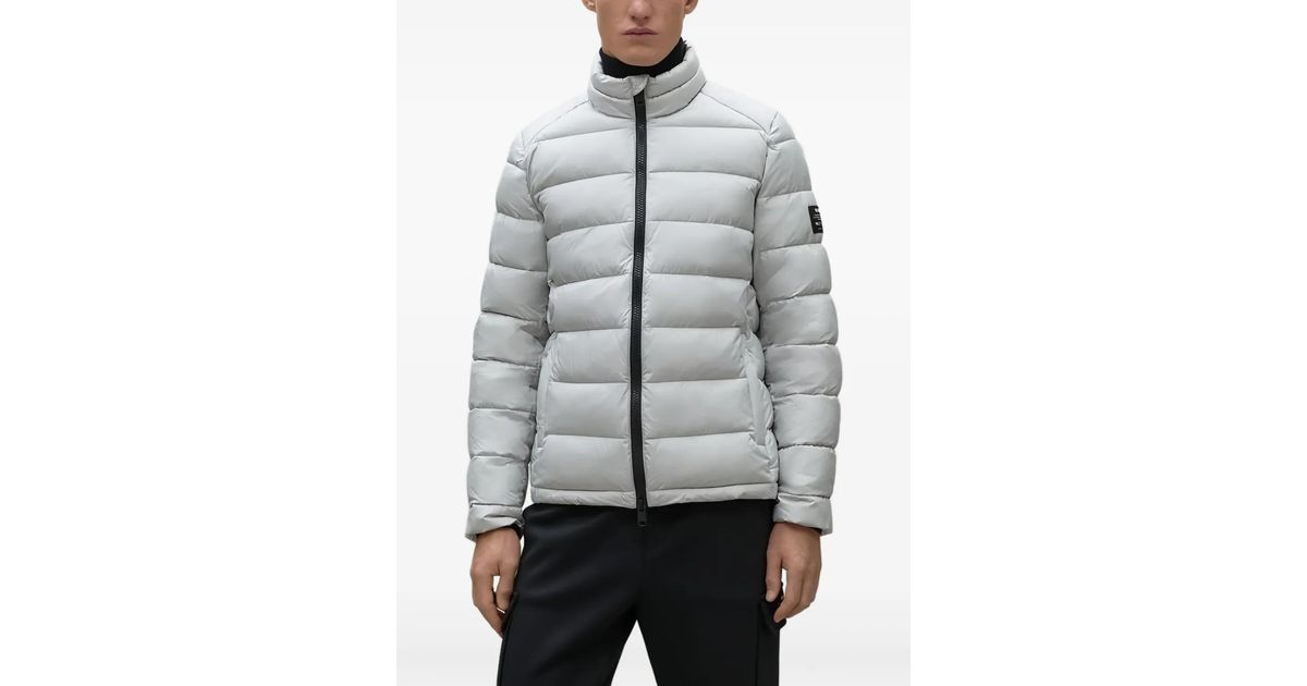 Ecoalf Zip-Up Padded Jacket in Grey for Men | Lyst UK